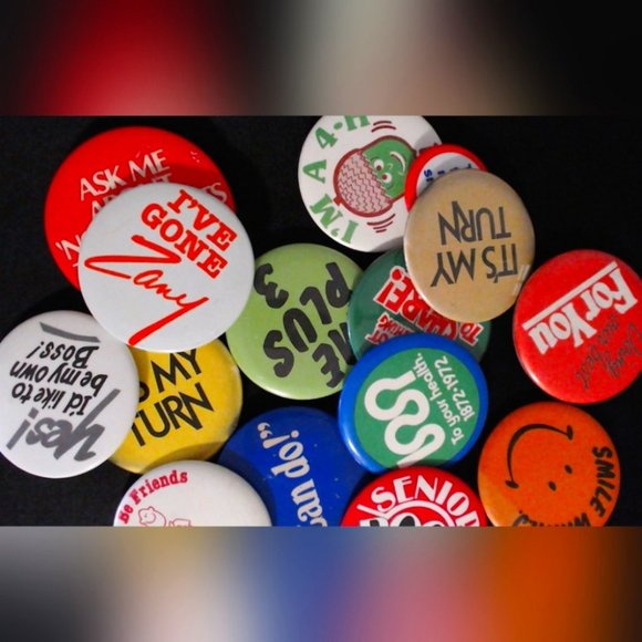 undefined | Accents | Slogans Funny Sayings Lot Of Vintage Pushback ...